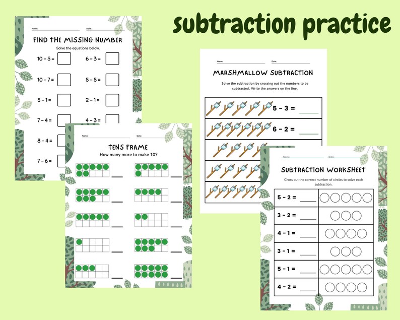 Camping Worksheets for Kids Literacy and Math Learning Binder - Etsy