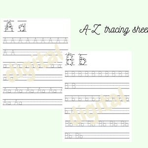 Alphabet Tracing Worksheets, ABC Letters Printable Sheets, Handwriting ...