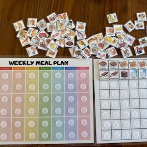 Kids Meal Planner, Visual Weekly Meal Calendar, Kids Menu Template ...
