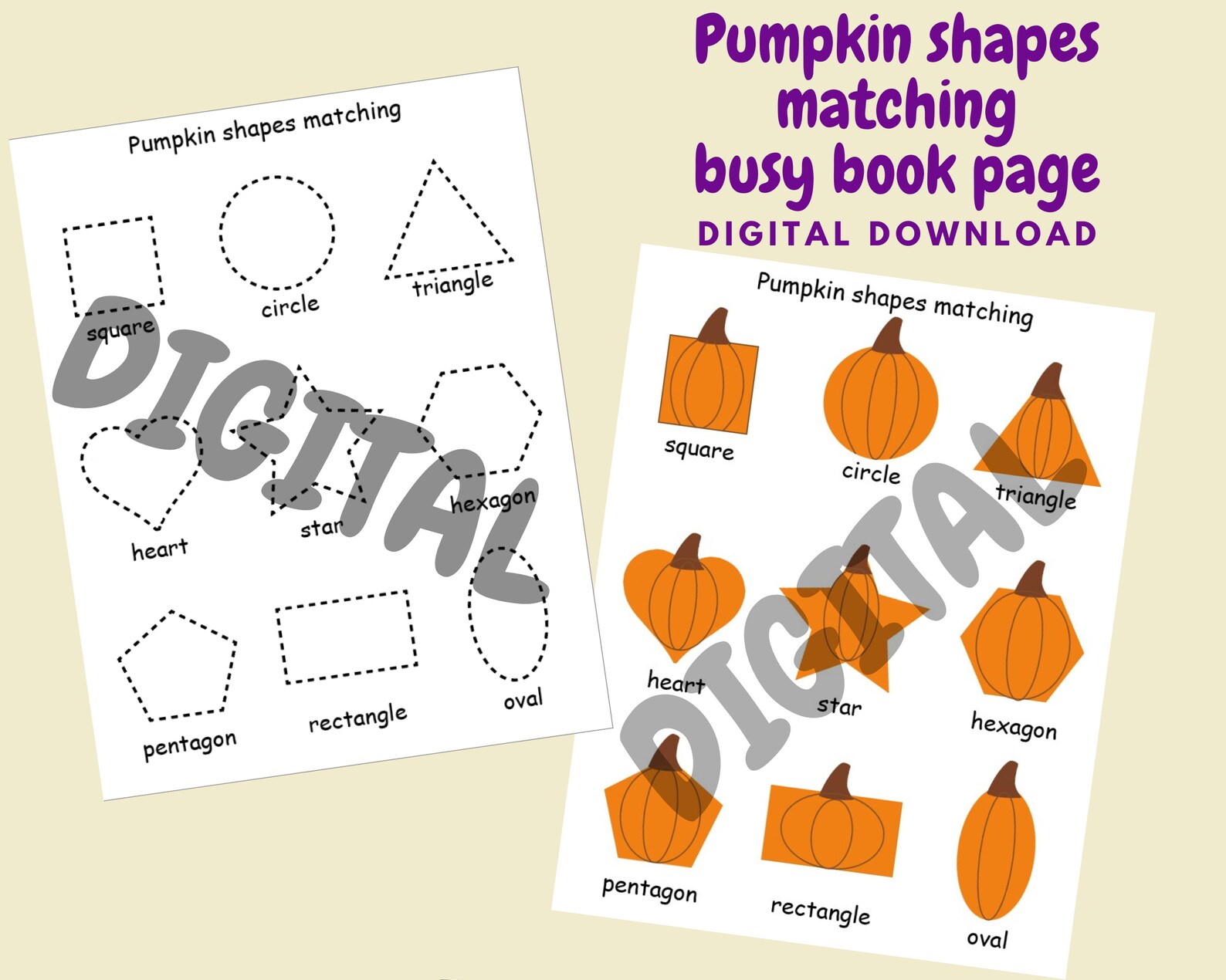 Pumpkin Busy Book Page Fall Busy Binder for Toddlers - Etsy
