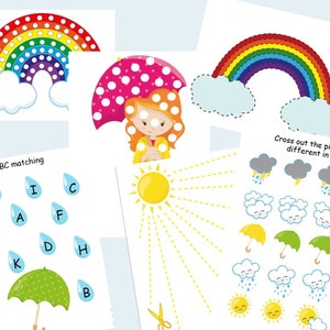 Weather Busy Book, Toddler Activity Binder, Preschool Printables ...