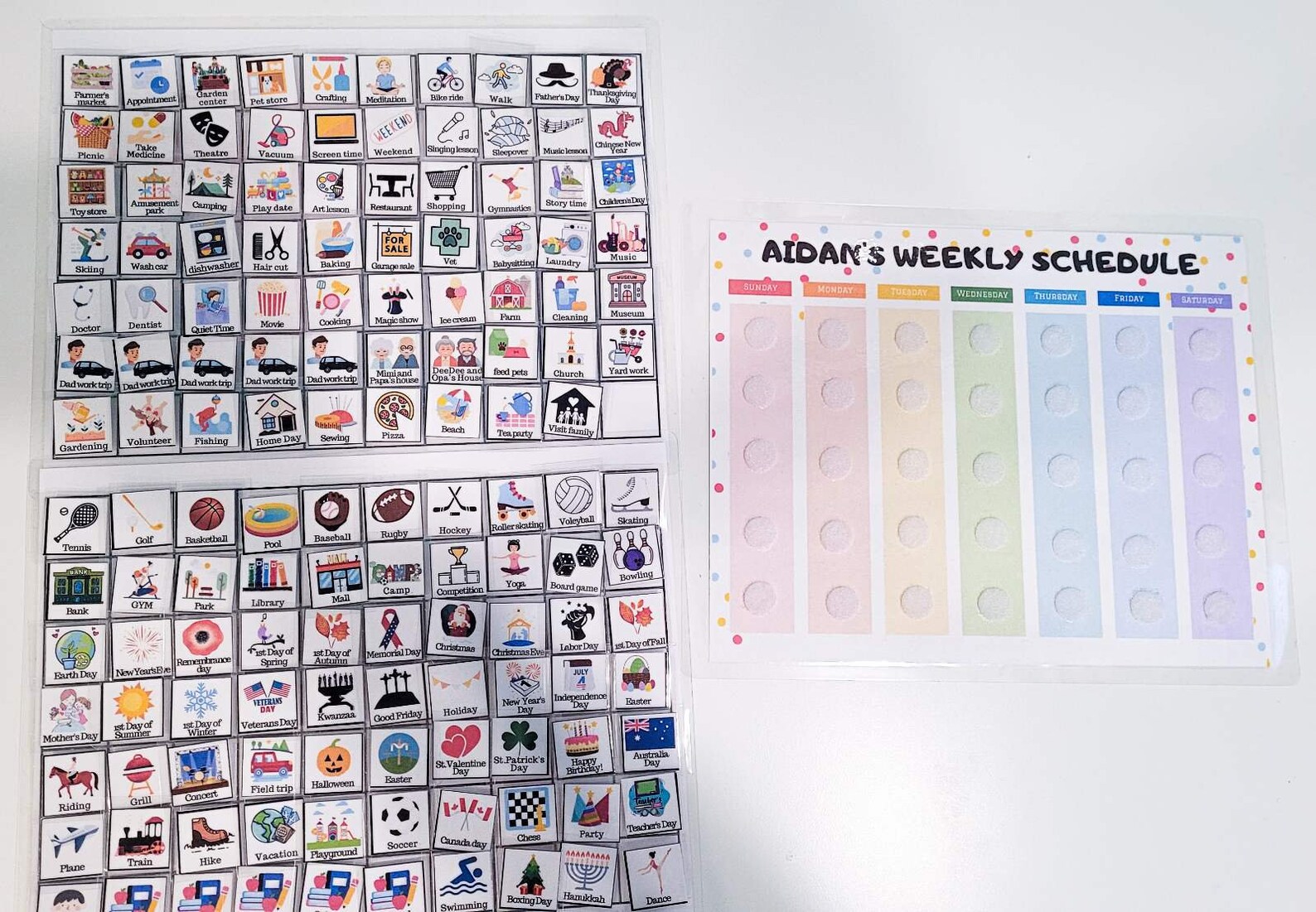 Kids Weekly Planner Custom Weekly Kids Calendar Visual - Etsy