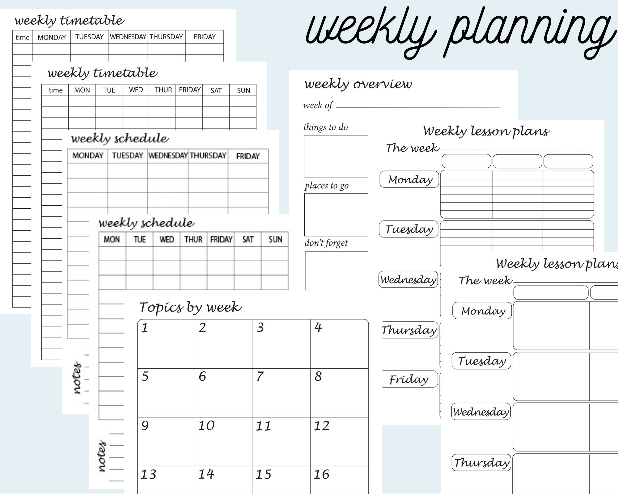 Homeschool Planner Printable 2022-2023 Homeschool Schedule - Etsy