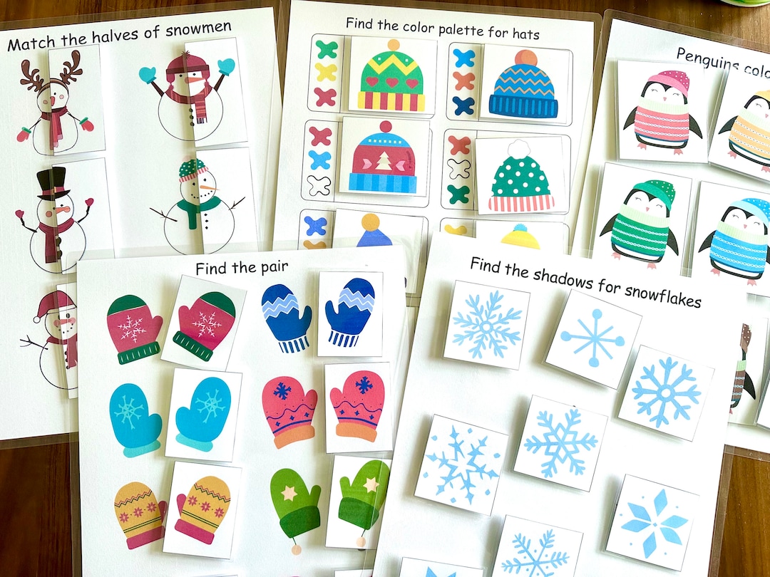 Winter Busy Book, Christmas Busy Book for Toddler, Kindergarten ...