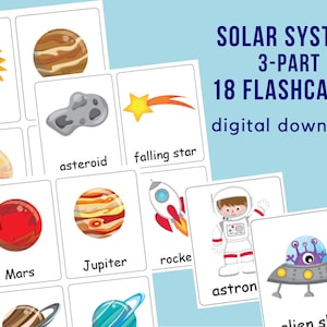 Space Flashcards, Solar System Planets Flashcards, Outer Space Flash ...