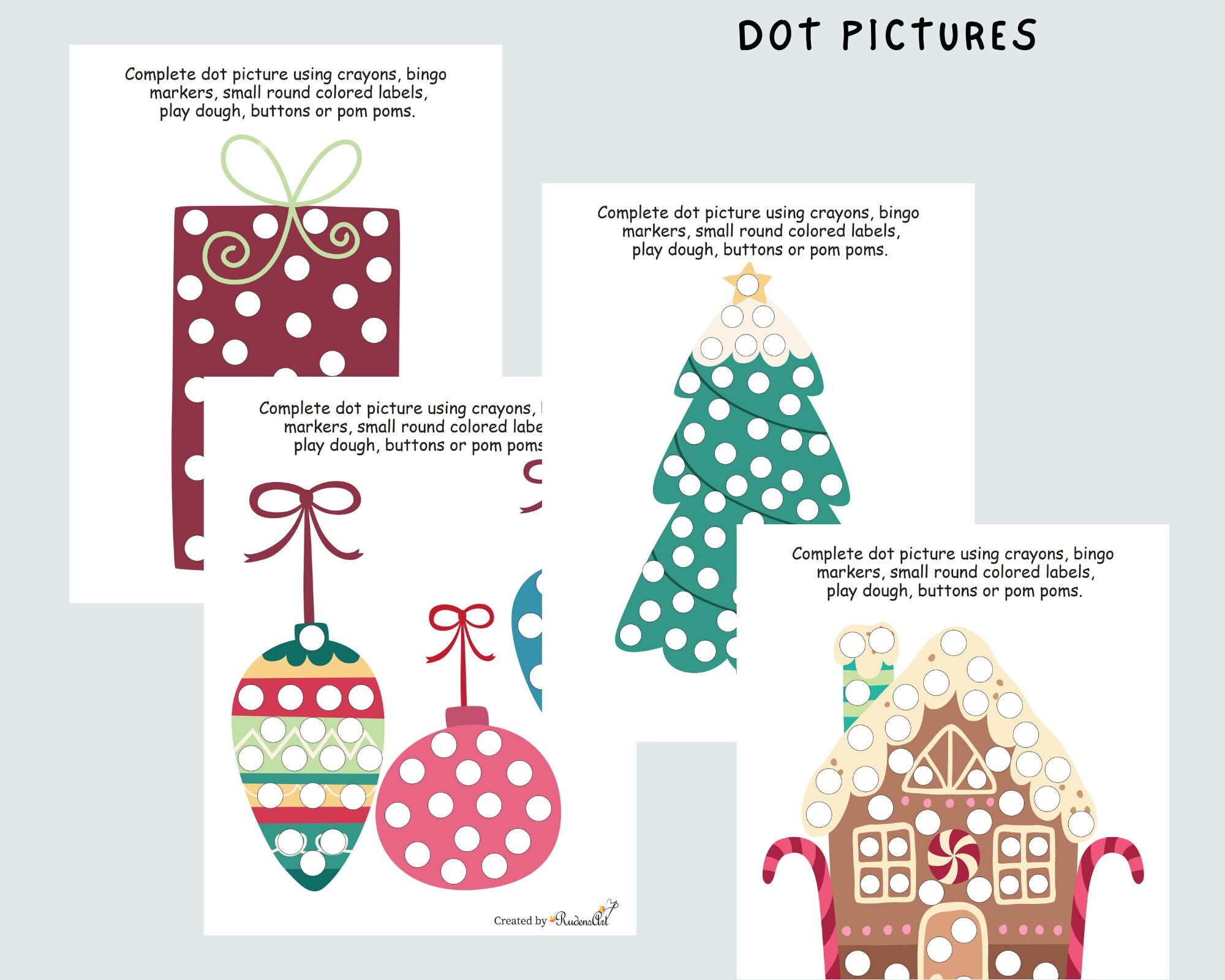Christmas Preschool Worksheets for Kids, Winter Busy Book Printable ...