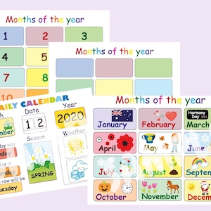 Australian Kids Daily Calendar 2024, Morning Board, Preschool ...