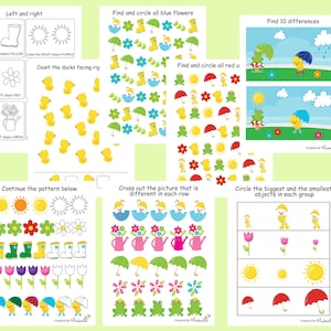 Spring Preschool Worksheets for Kids, Spring Busy Book Printable ...