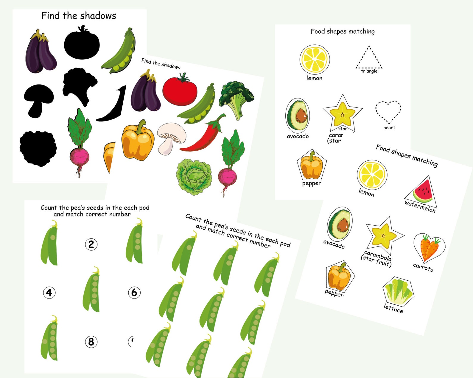 Food Busy Book for Kindergarten and Toddler Kids Food Theme - Etsy