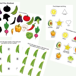 Food Busy Book for Kindergarten and Toddler Kids, Food Theme Learning ...