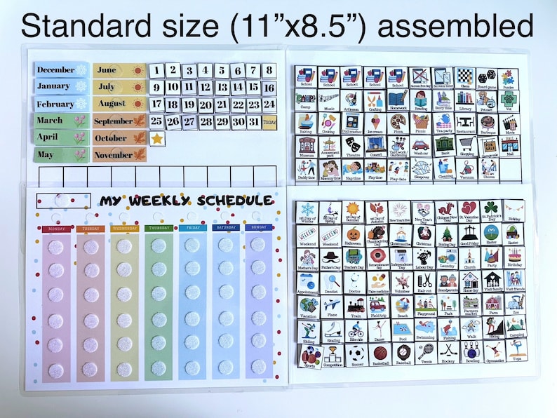 Kids Weekly Planner With Daily Calendar, Custom Weekly Visual Schedule ...