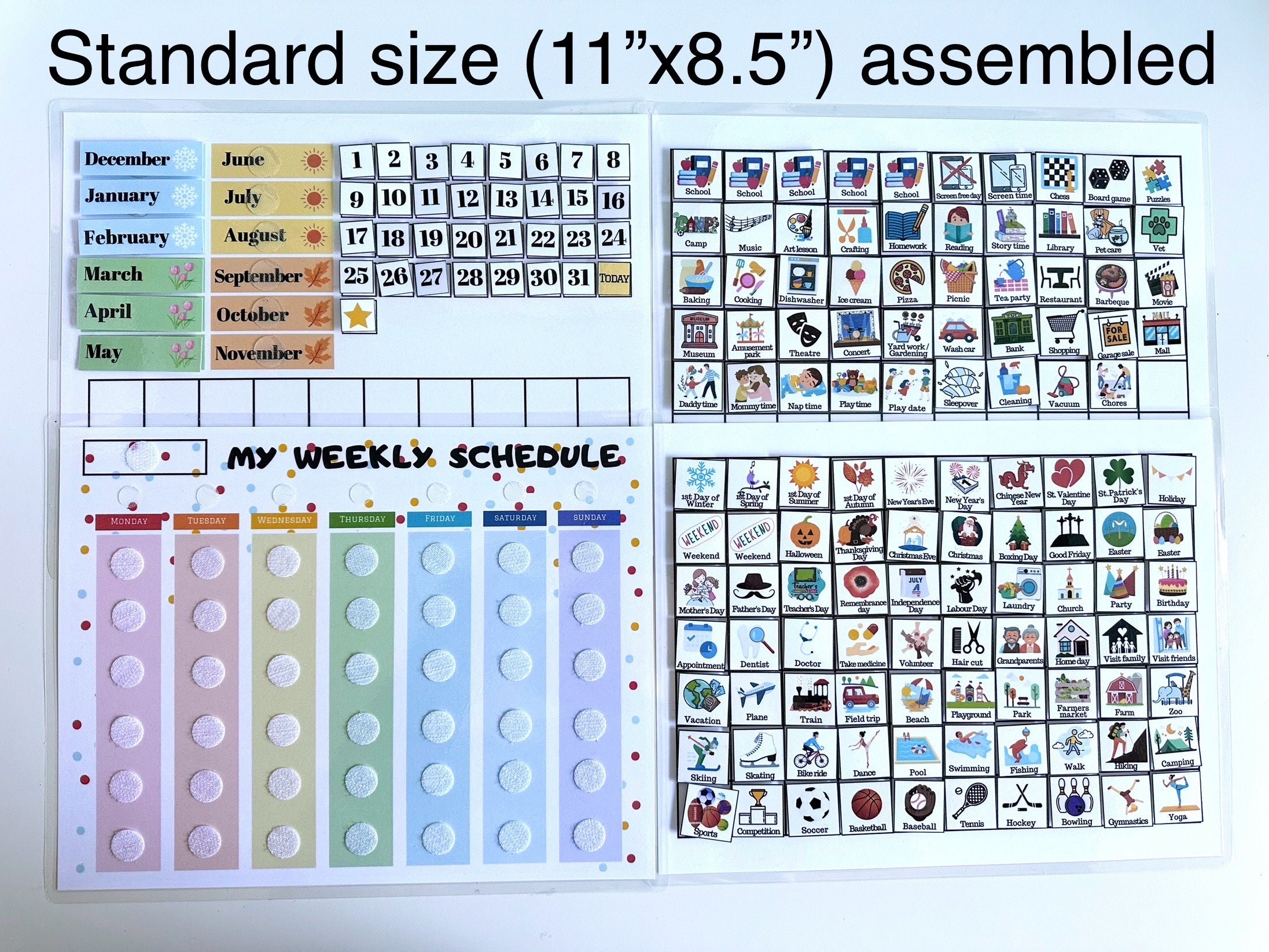 Kids Weekly Planner With Daily Calendar, Custom Weekly Visual Schedule ...