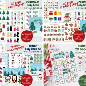 Christmas Worksheets Mega Bundle, Winter Printable Busy Book for ...