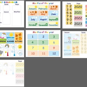 Australian Daily Calendar for Kids Southern Hemisphere Months - Etsy