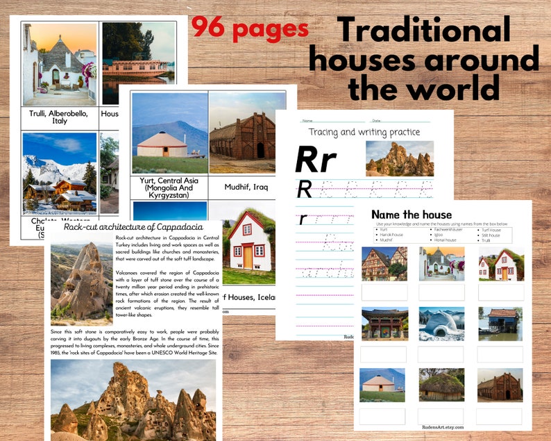 Traditional Houses Around the World Unit Study Three-part - Etsy