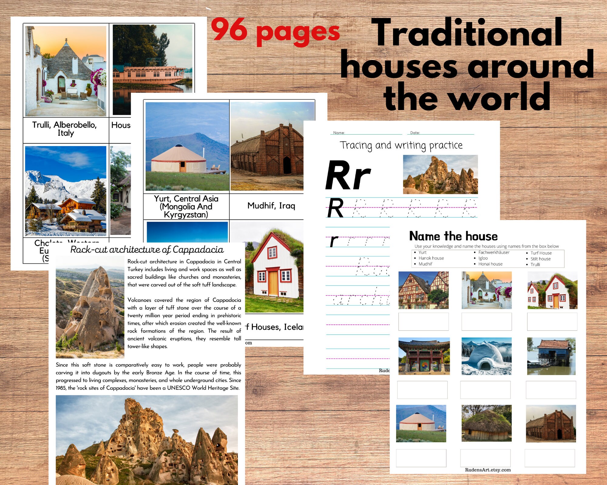 Traditional Houses Around the World Unit Study Three-part - Etsy