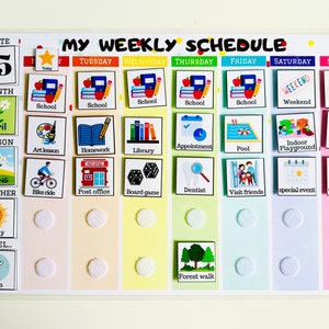 Kids Weekly Planner With Weather Chart and Feelings Chart for Kids ...