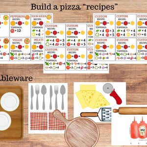 Pizzeria Dramatic Play, Build a Pizza, Pizza Shop Pretend Playset ...