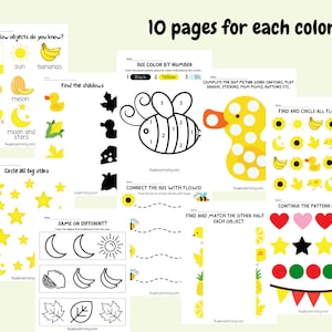 Toddler Busy Book for Learning Colors, Toddler Curriculum, Kids ...
