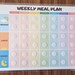 Kids Meal Planner, Visual Weekly Meal Calendar, Kids Menu Template ...