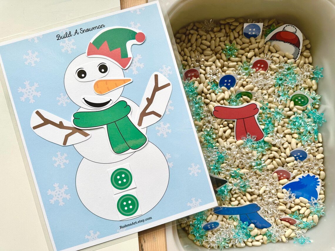 Build a Snowman, Dress up the Snowman, Cut and Glue Activity, Winter ...
