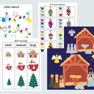Christmas Busy Book for Toddlers, Winter Printable Busy Binder for Kids ...