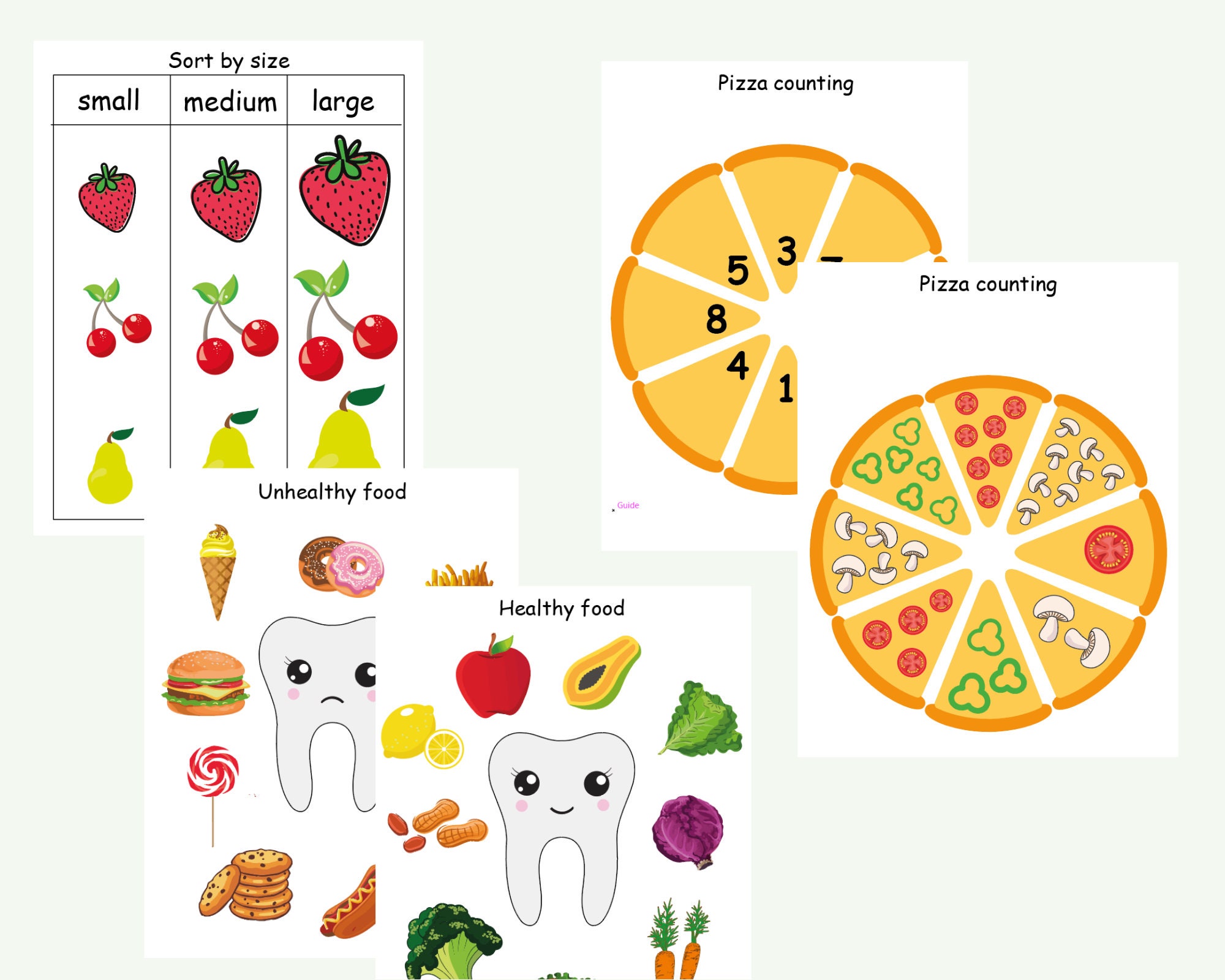 Food Busy Book for Kindergarten and Toddler Kids Food Theme - Etsy Canada