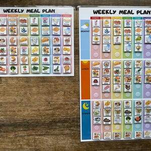Kids Meal Planner, Visual Weekly Meal Calendar, Kids Menu Template ...