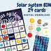 Solar System BINGO Game, 24 Space Bingo Cards, Planets Printable Bingo ...