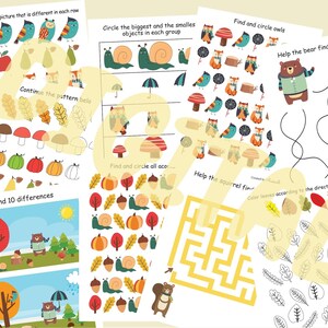 Autumn Preschool Worksheets for Kids, Fall Busy Book Printable ...