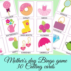 Mother's Day BINGO Game, Mothers Day BINGO Cards, Printable Game, Bingo ...