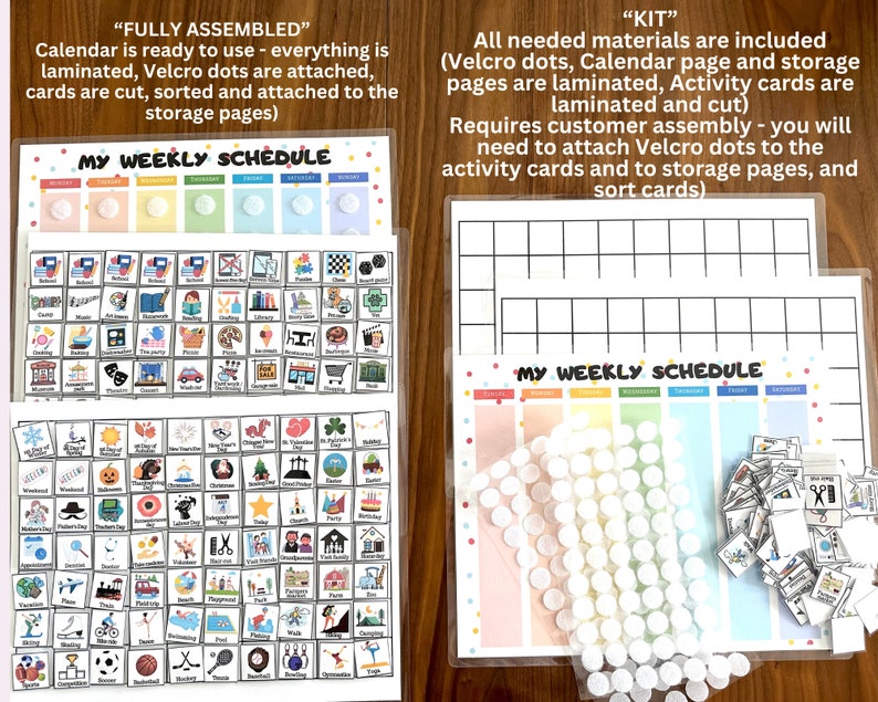 Kids Weekly Planner With Daily Calendar, Custom Weekly Visual Schedule ...
