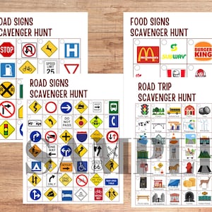 Road Trip Games, Family Travel Scavenger Hunt for Kids, Summer Travel ...