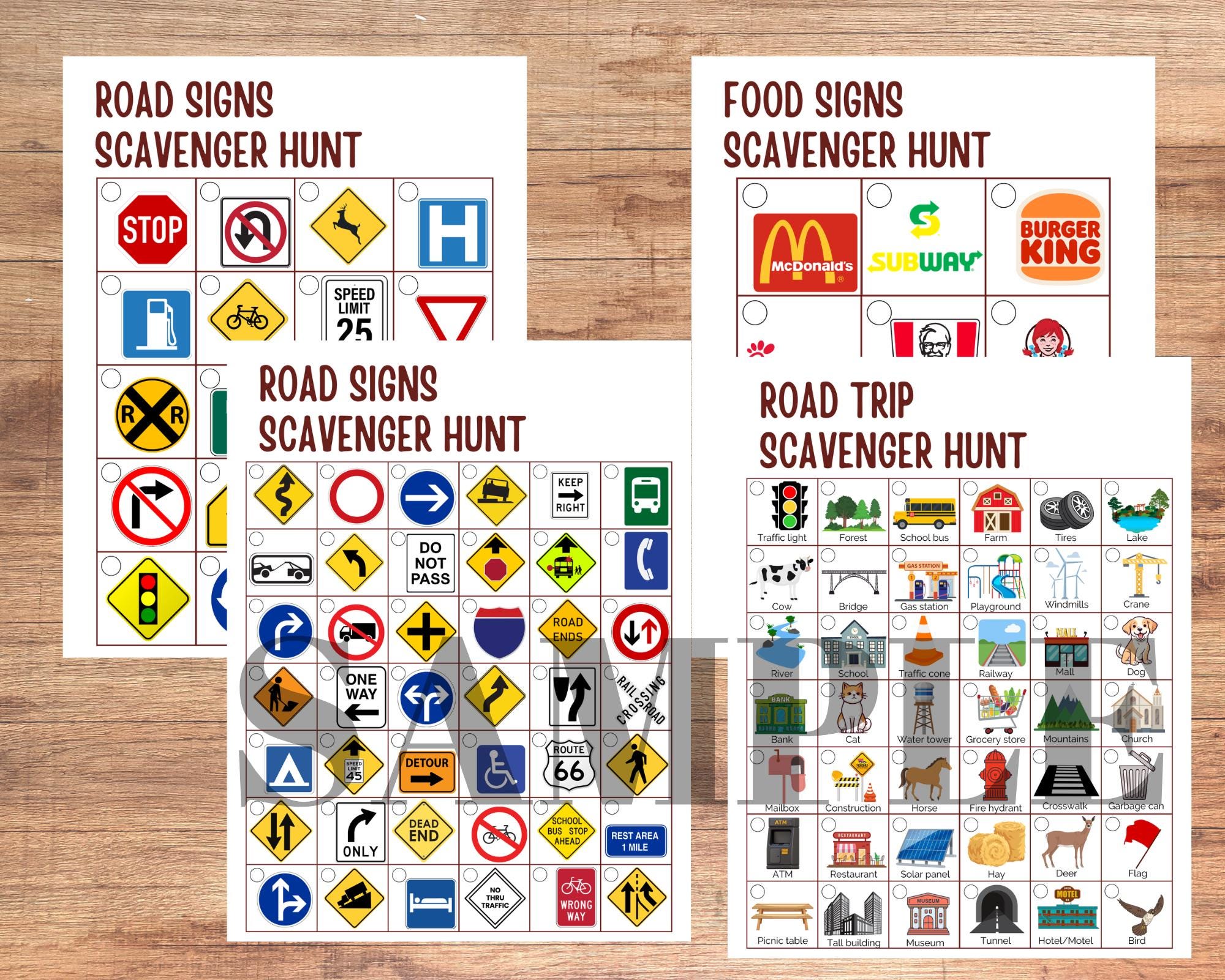 Road Trip Games, Family Travel Scavenger Hunt for Kids, Summer Travel ...