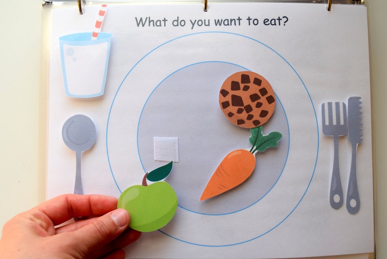 Make your plate worksheet Toddler busy book page Preschool | Etsy