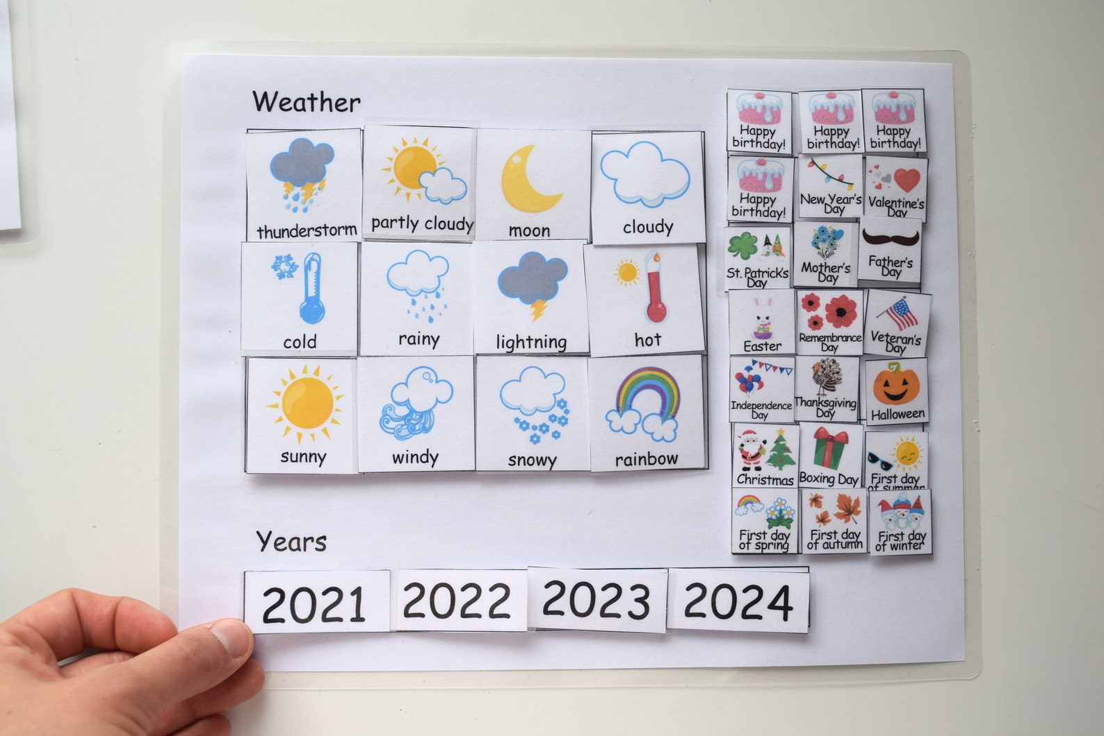 Perpetual Calendar for Kids Daily Calendar for Toddlers - Etsy Canada