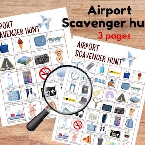 Airport Scavenger Hunt Printable, Family Travel Scavenger Hunt for Kids ...