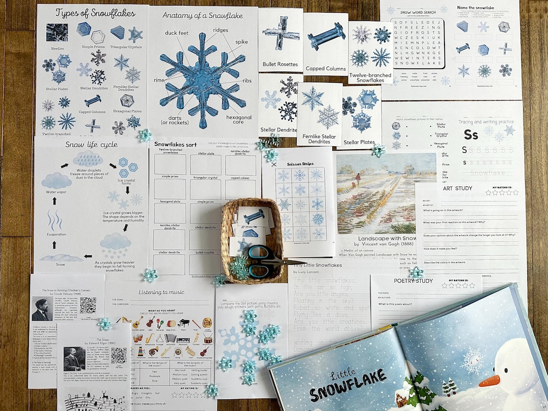 Snow Unit Study, Snowflake Anatomy, Snow Life Cycle, Snowflakes Three ...