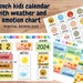 French Kids Calendar With Weather and Emotion Chart, Morning Board ...