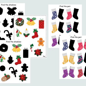 Christmas Busy Book for Toddlers, Winter Printable Busy Binder for Kids ...