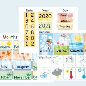 Australian Daily Calendar for Kids Southern Hemisphere Months - Etsy