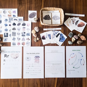 Rock Mini Study, Rock Cycle and Main Groups of Rocks Three Part Cards ...