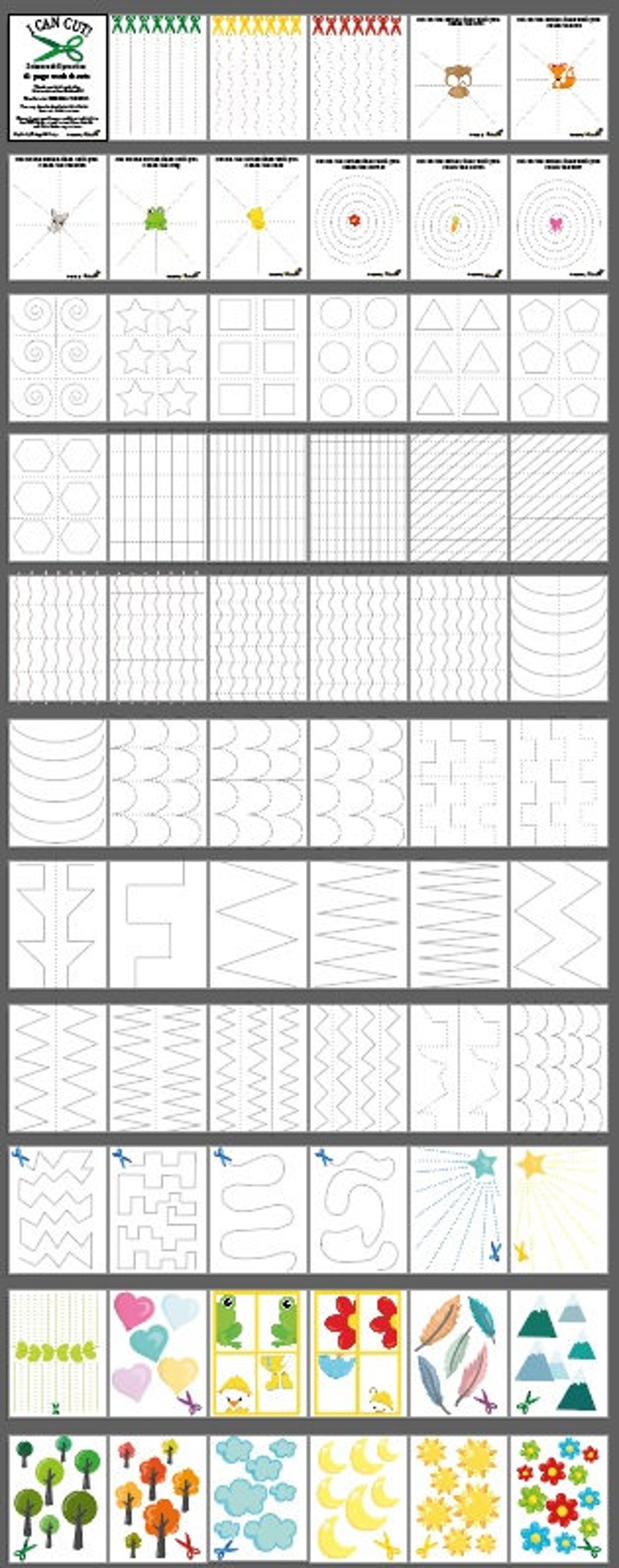 Scissor Skill Cutting Practice Pages, Scissor Activities, Preschool ...