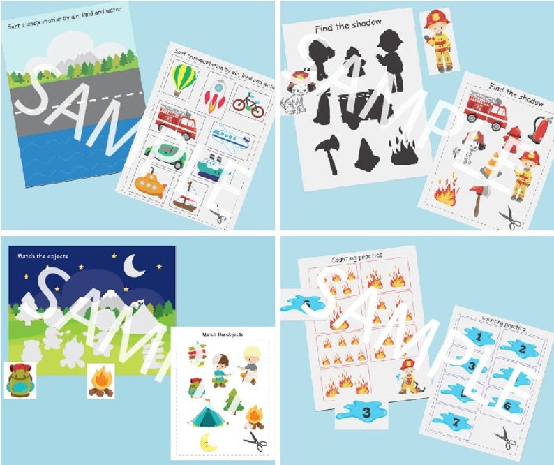 Printable Busy Book #1 for Toddlers, Printable Quiet Book, Car and ...