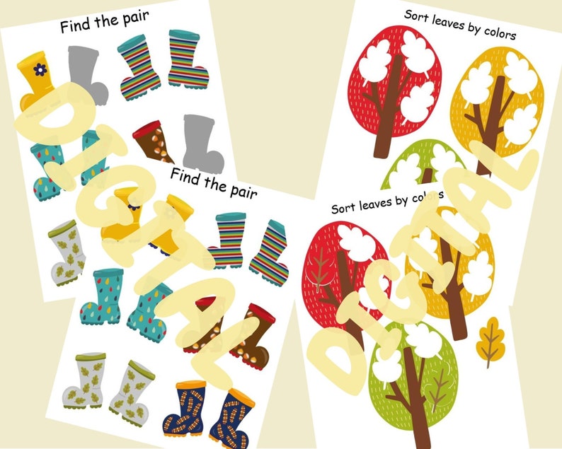 Fall busy book for toddlers Autumn printable quiet book | Etsy