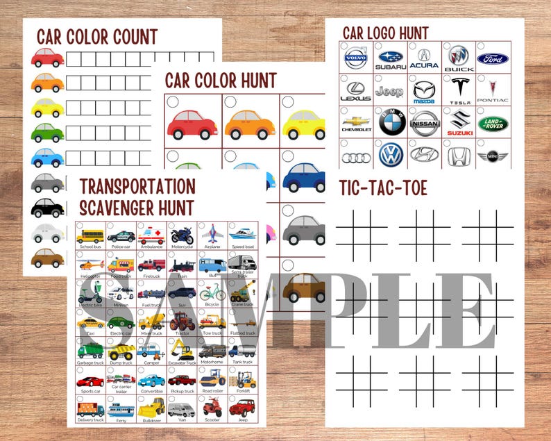 Road Trip Games, Family Travel Scavenger Hunt for Kids, Summer Travel ...