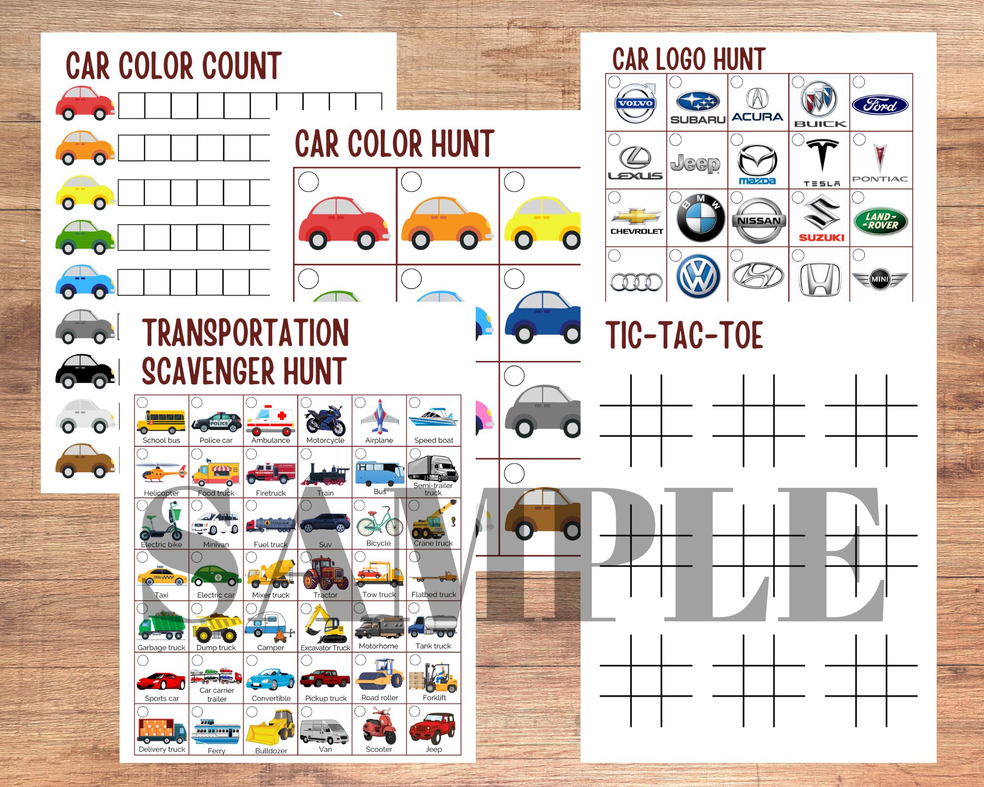 Road Trip Games, Family Travel Scavenger Hunt for Kids, Summer Travel ...