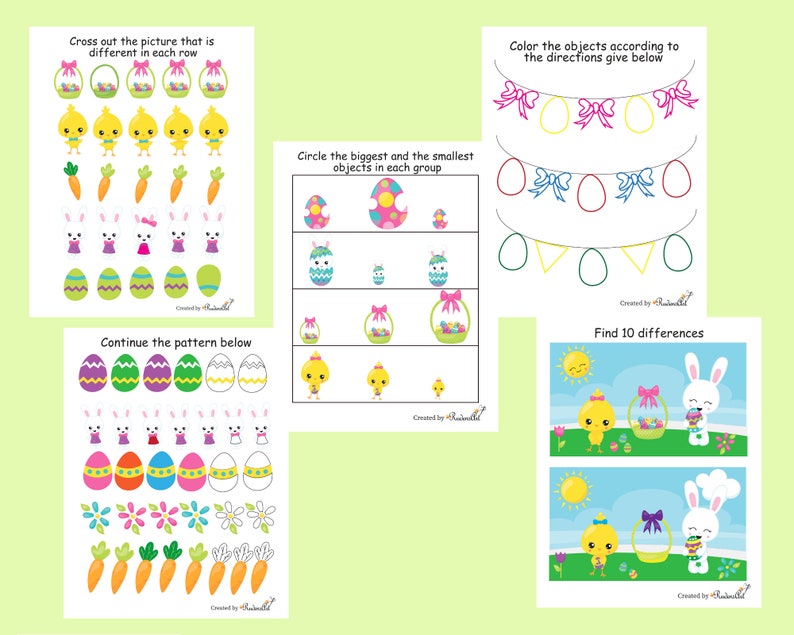 Easter Preschool Worksheets for Kids, Spring Busy Book Printable ...