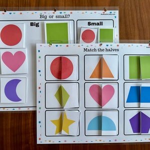 Shapes Busy Book, Toddler Activity Book Printable, Shapes Learning Book ...