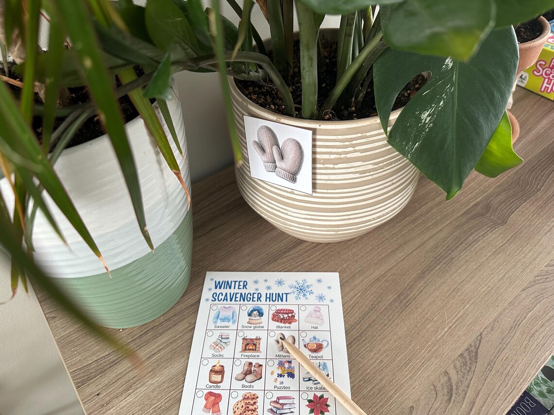 Winter Scavenger Hunt for Kids, Winter Treasure Hunt, Indoor Activity ...